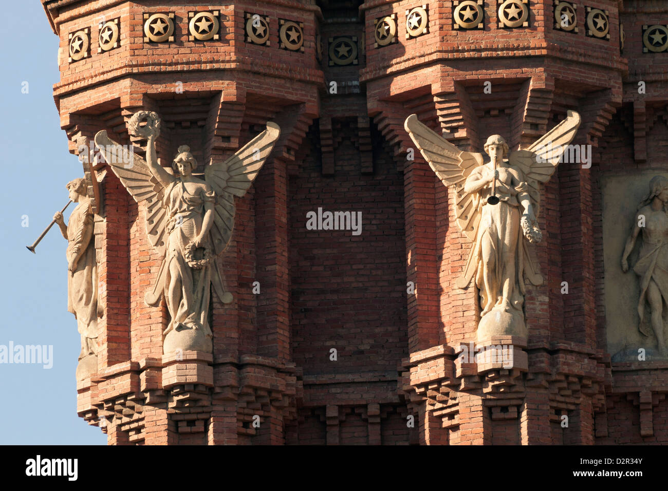op fragment of famous Arc de Triomf built for the 1888 Universal ...