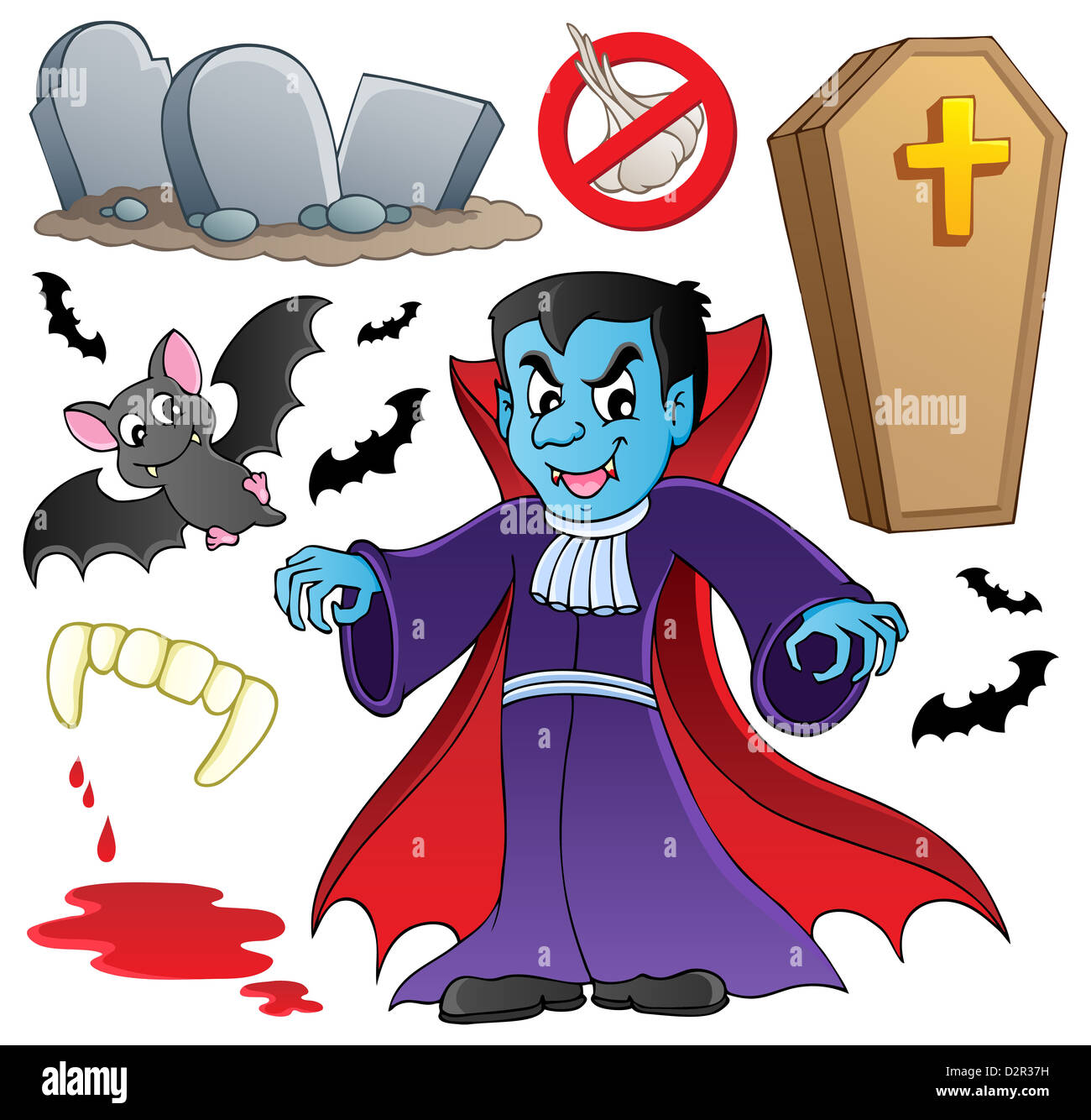 Vampire theme collection - picture illustration Stock Photo - Alamy