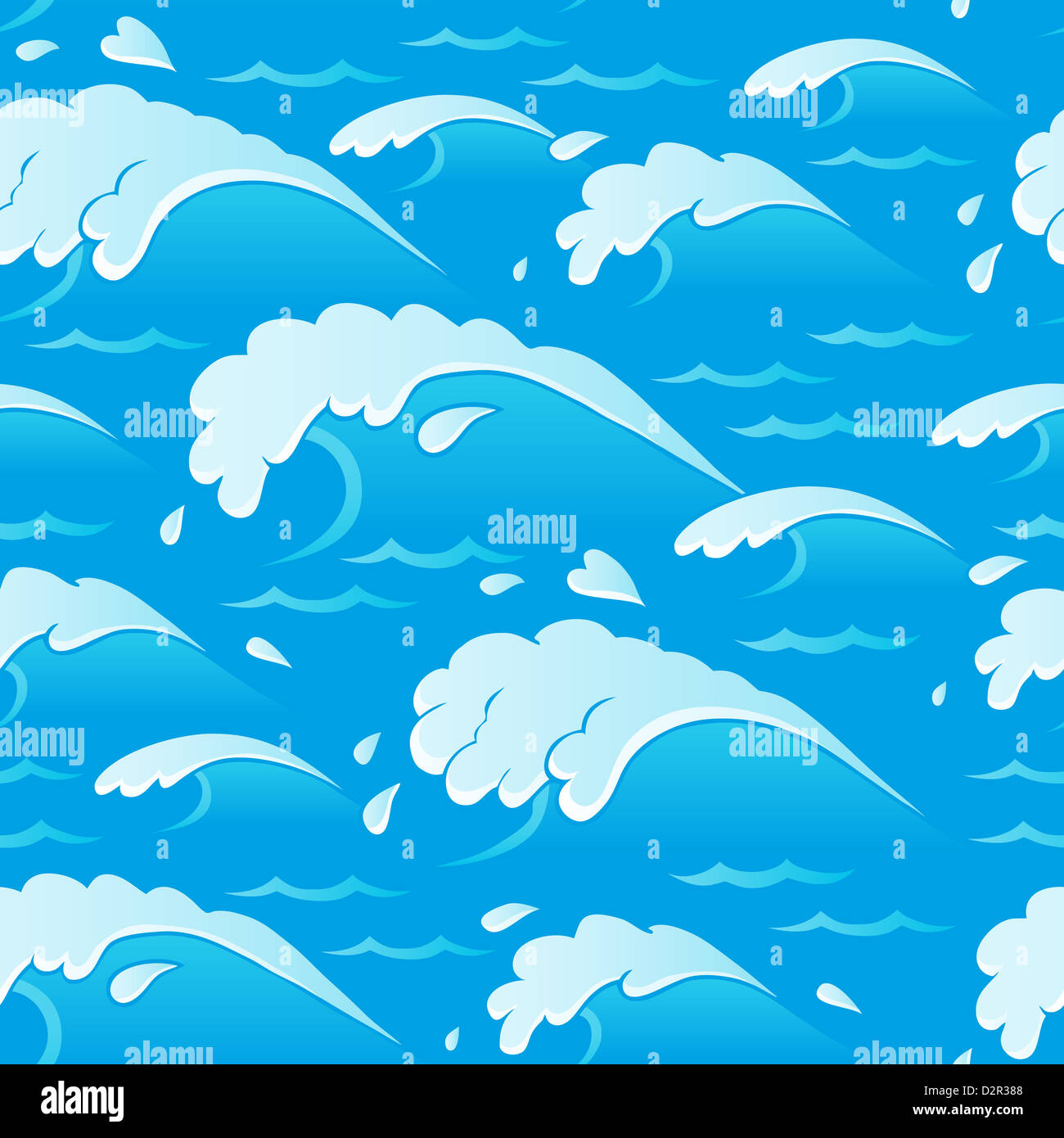 Waves theme seamless background 1 - picture illustration Stock Photo ...