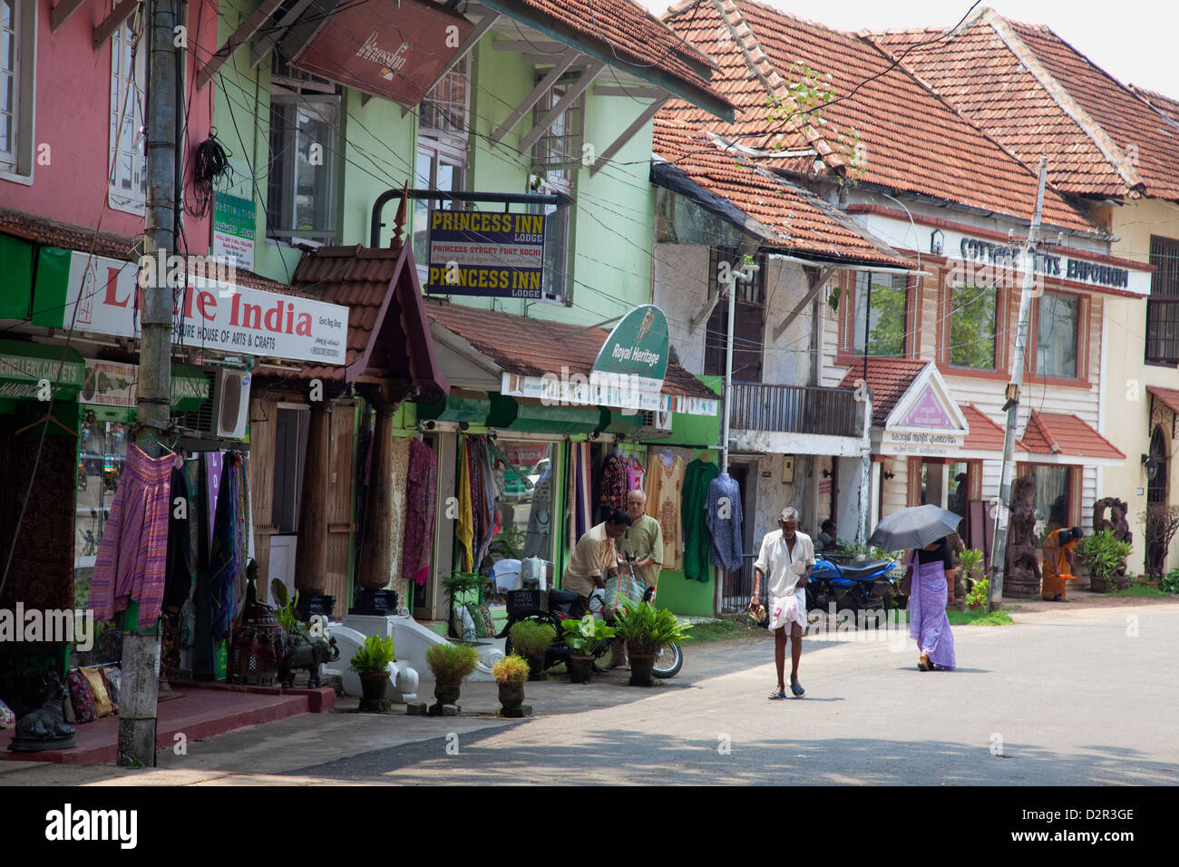 Street scene in Kochi (Cochin), Kerala, India, Asia Stock Photo - Alamy