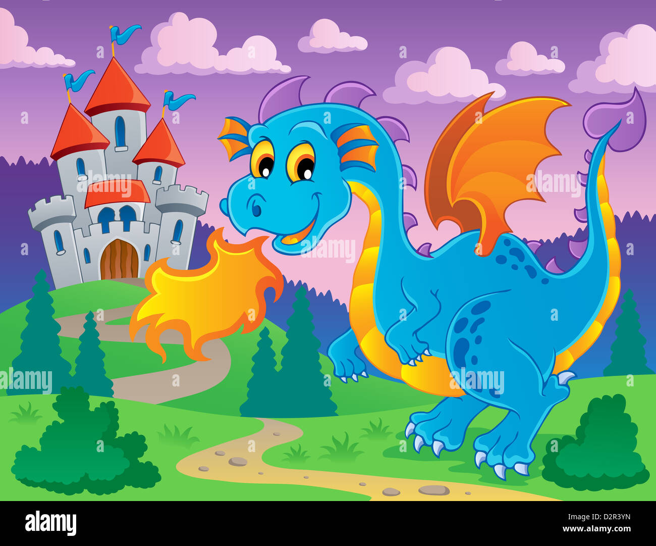 Dragon theme image 5 - picture illustration Stock Photo - Alamy