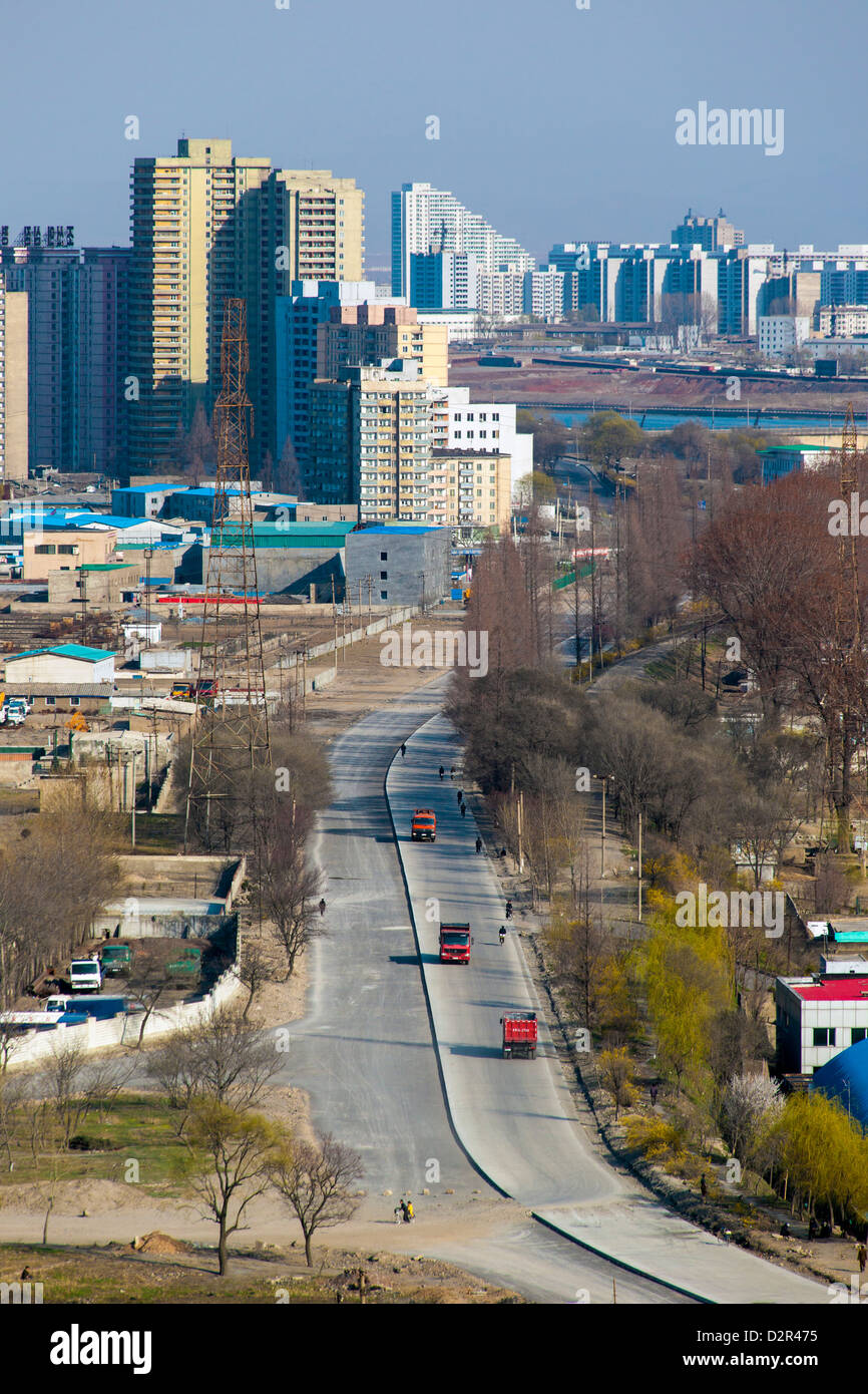 City apartment buildings, Pyongyang, Democratic People's Republic of ...