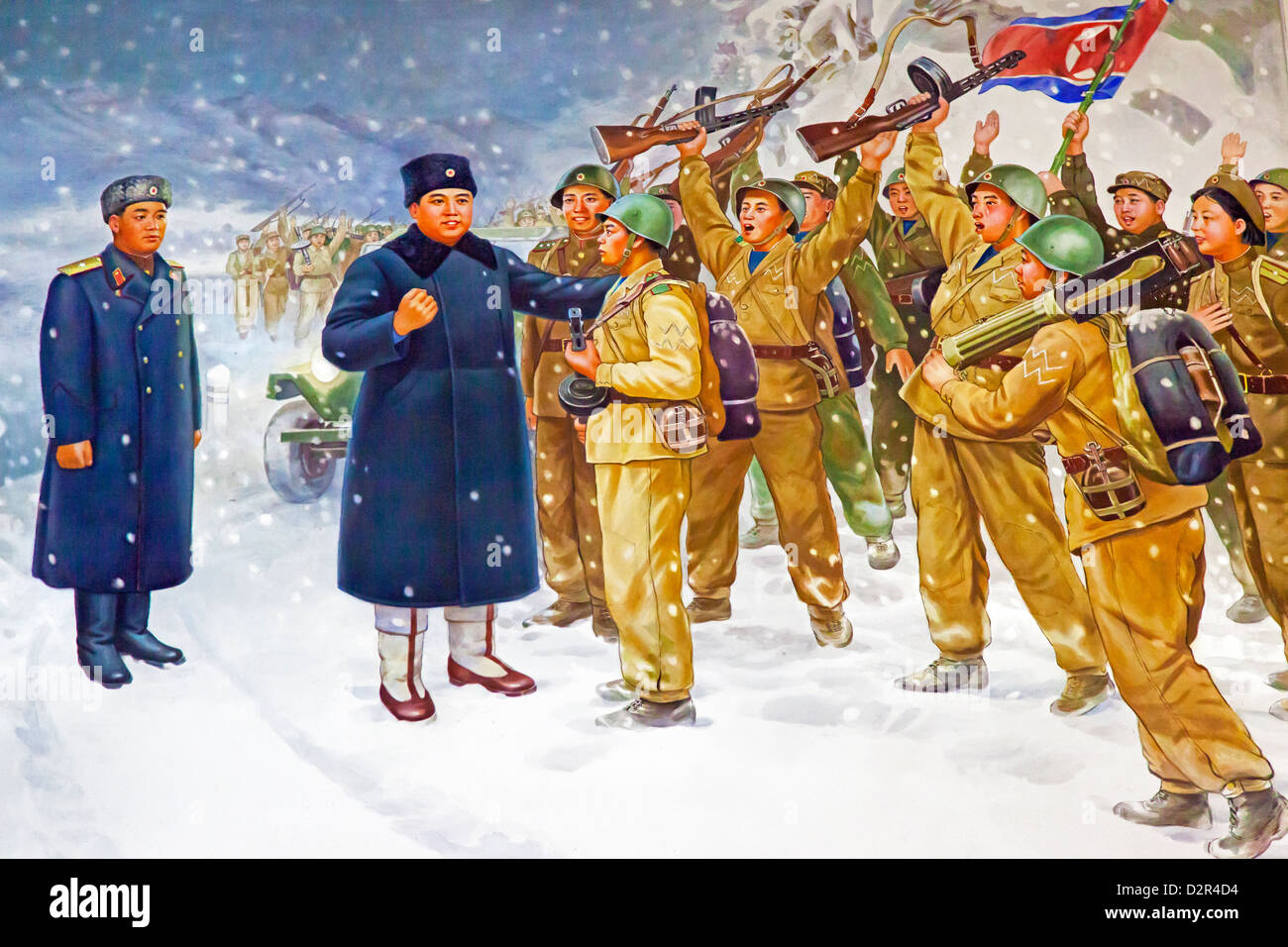 Wall mural of Kim Il Sung, Victorious Fatherland Liberation War Museum ...