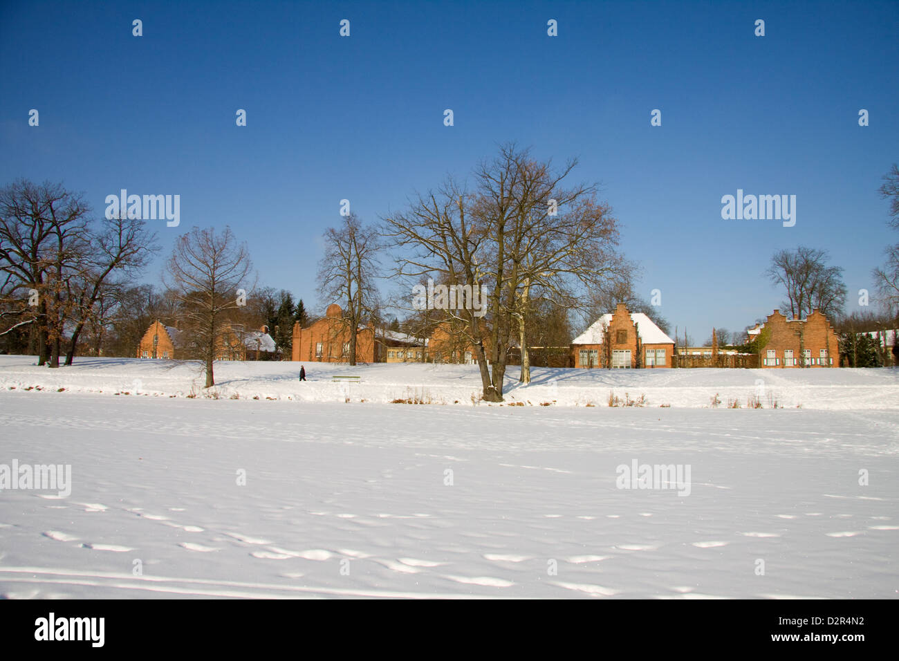 Houses in the Snow Stock Photo - Alamy