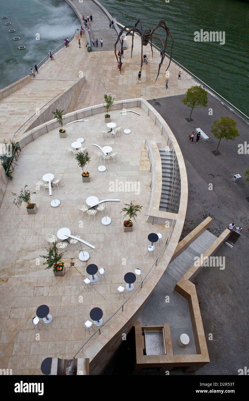 Bilbao Guggenheim museum terrace Stock Photo - Alamy