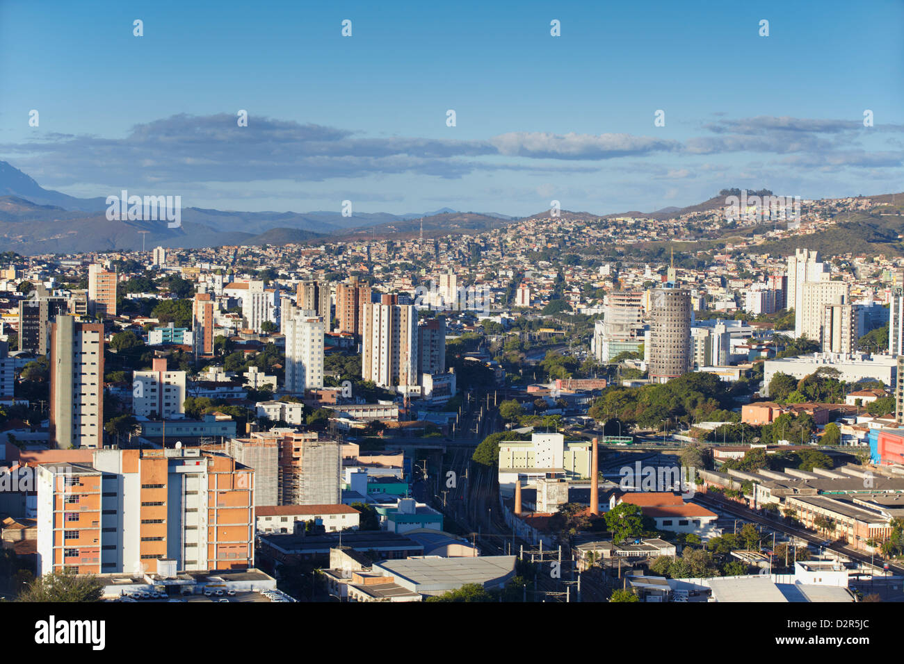 View of city skyline, Belo Horizonte, Minas Gerais, Brazil, South ...