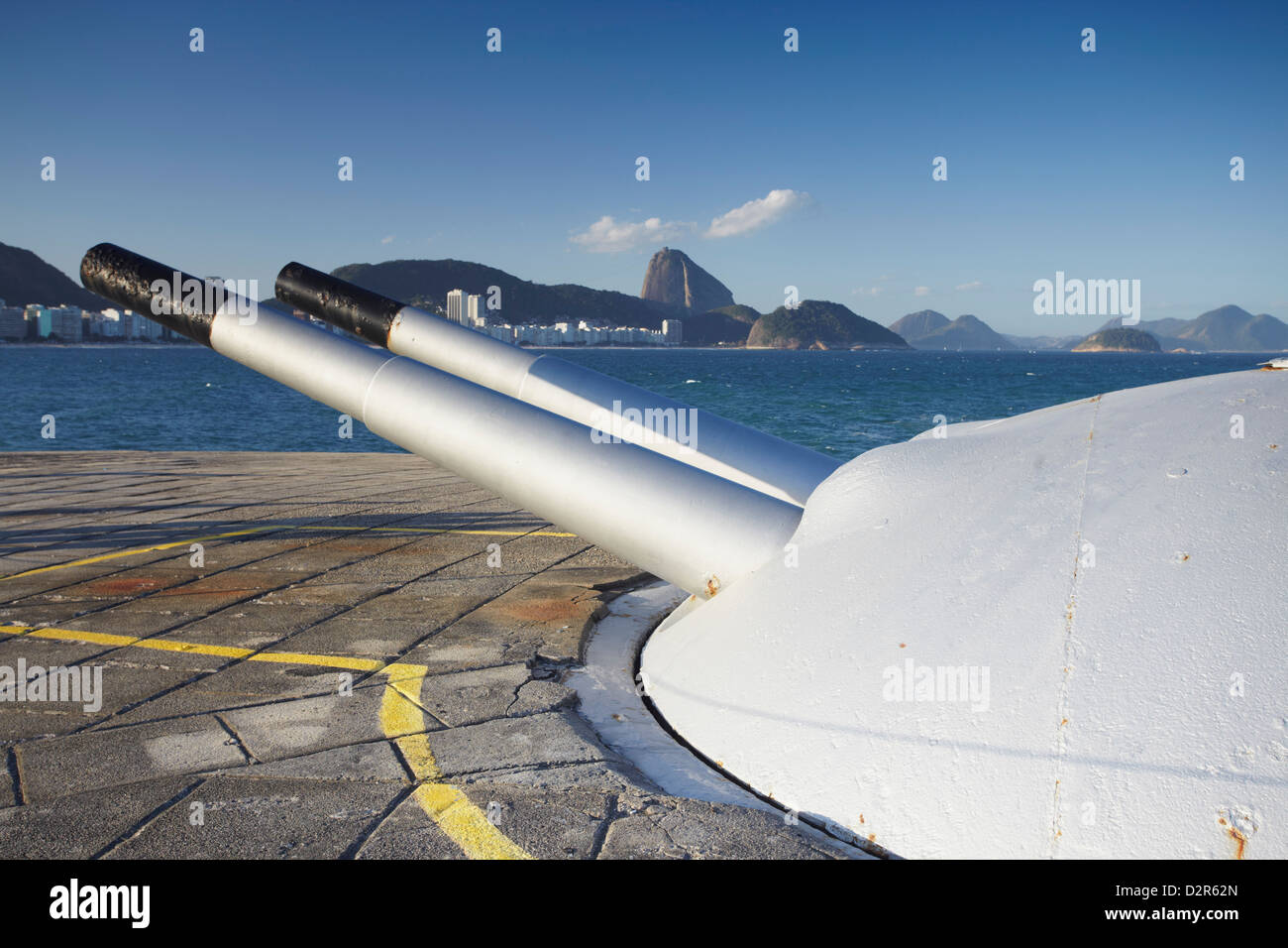 Artillery at Forte de Copacabana (Copacabana Fort), Copacabana, Rio de ...