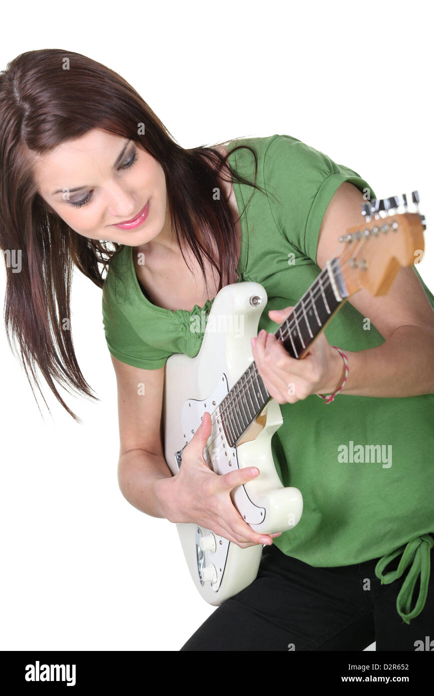 Young woman playing guitar Stock Photo - Alamy
