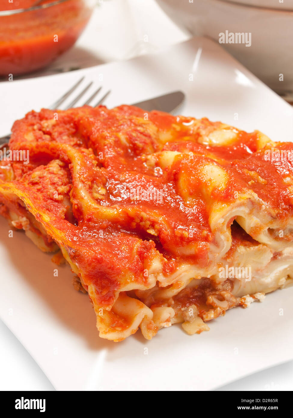 lasagna italian stuffed baked pasta Stock Photo - Alamy