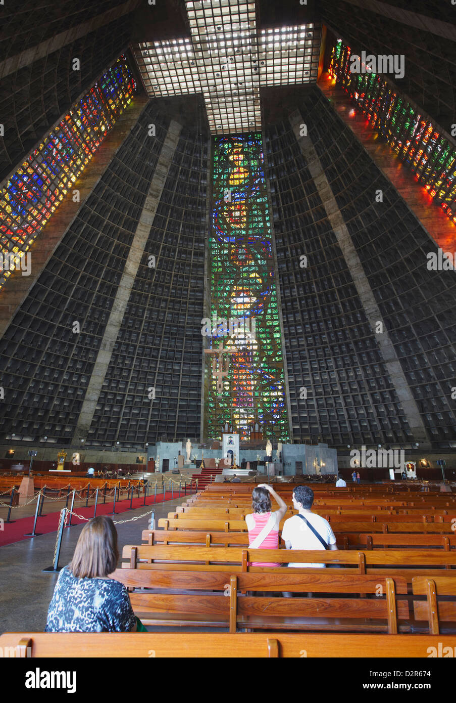 Interior of Metropolitan Cathedral of St. Sebastian, Centro, Rio de ...