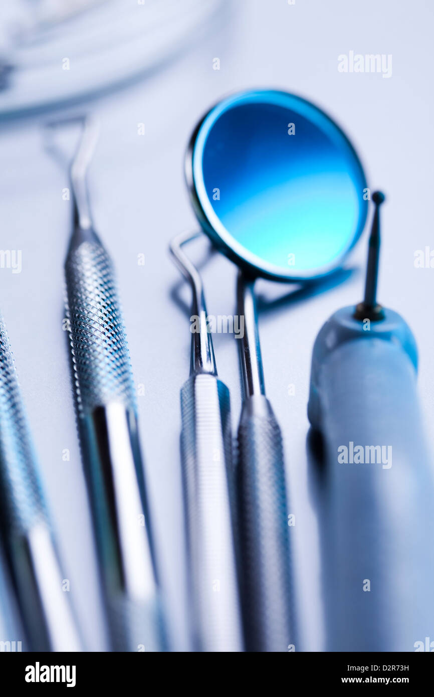 Close-up Dental Instruments Stock Photo - Alamy