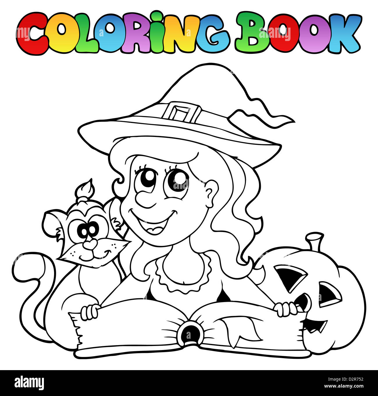 Coloring book Halloween topic 6 - picture illustration Stock Photo - Alamy