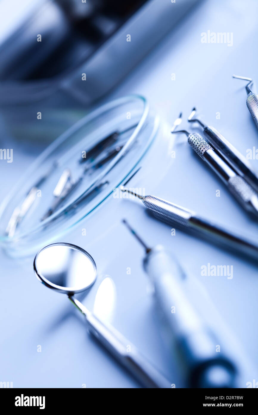 Close-up Dental Instruments Stock Photo - Alamy