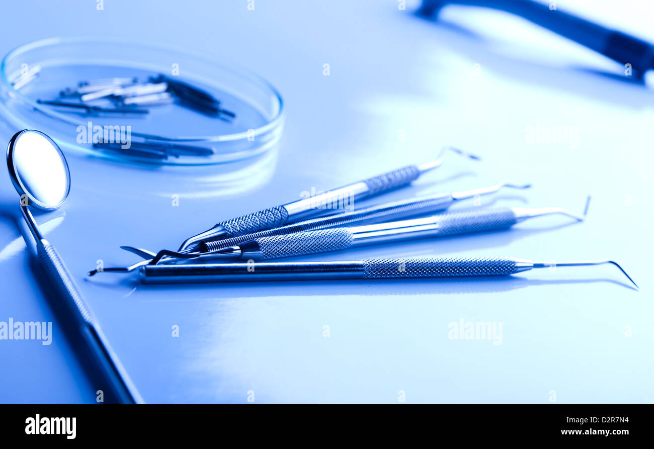 Close-up Dental Instruments Stock Photo - Alamy