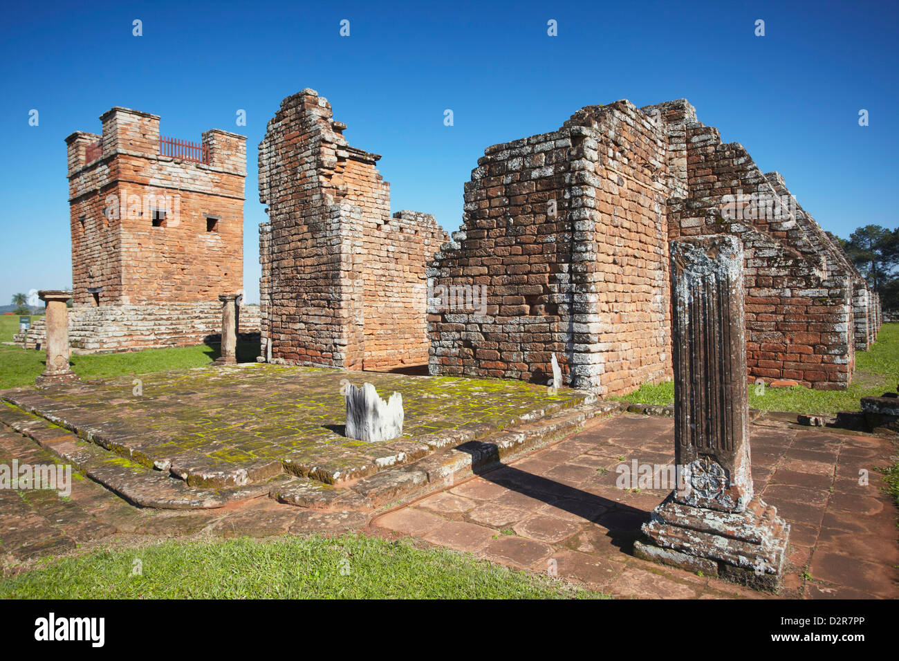 Ruins of Jesuit mission at Trinidad (La Santisima Trinidad de Parana ...