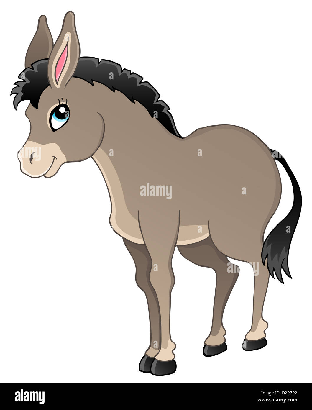 Donkey theme image 1 - picture illustration Stock Photo - Alamy