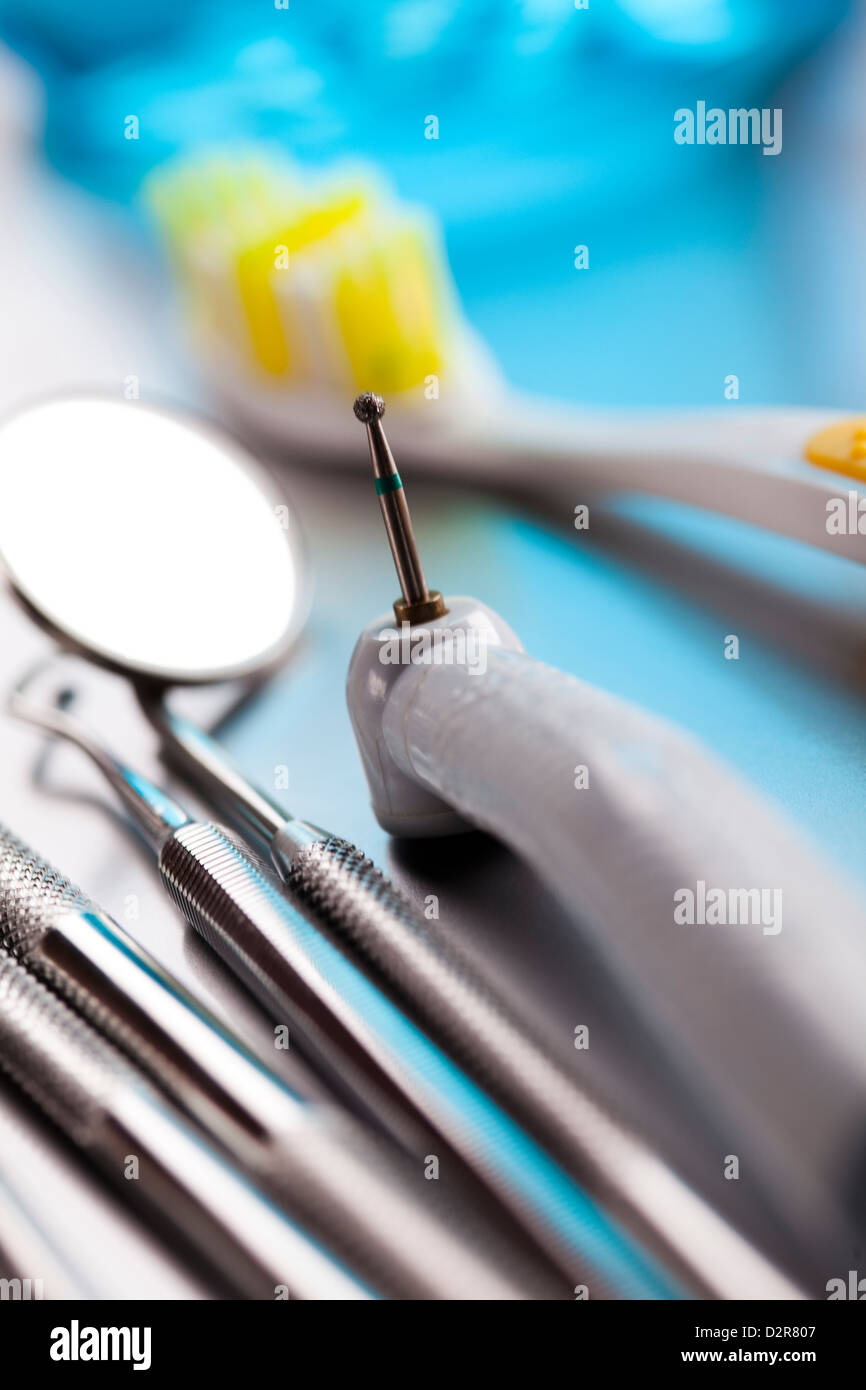 Close-up Dental Instruments Stock Photo - Alamy