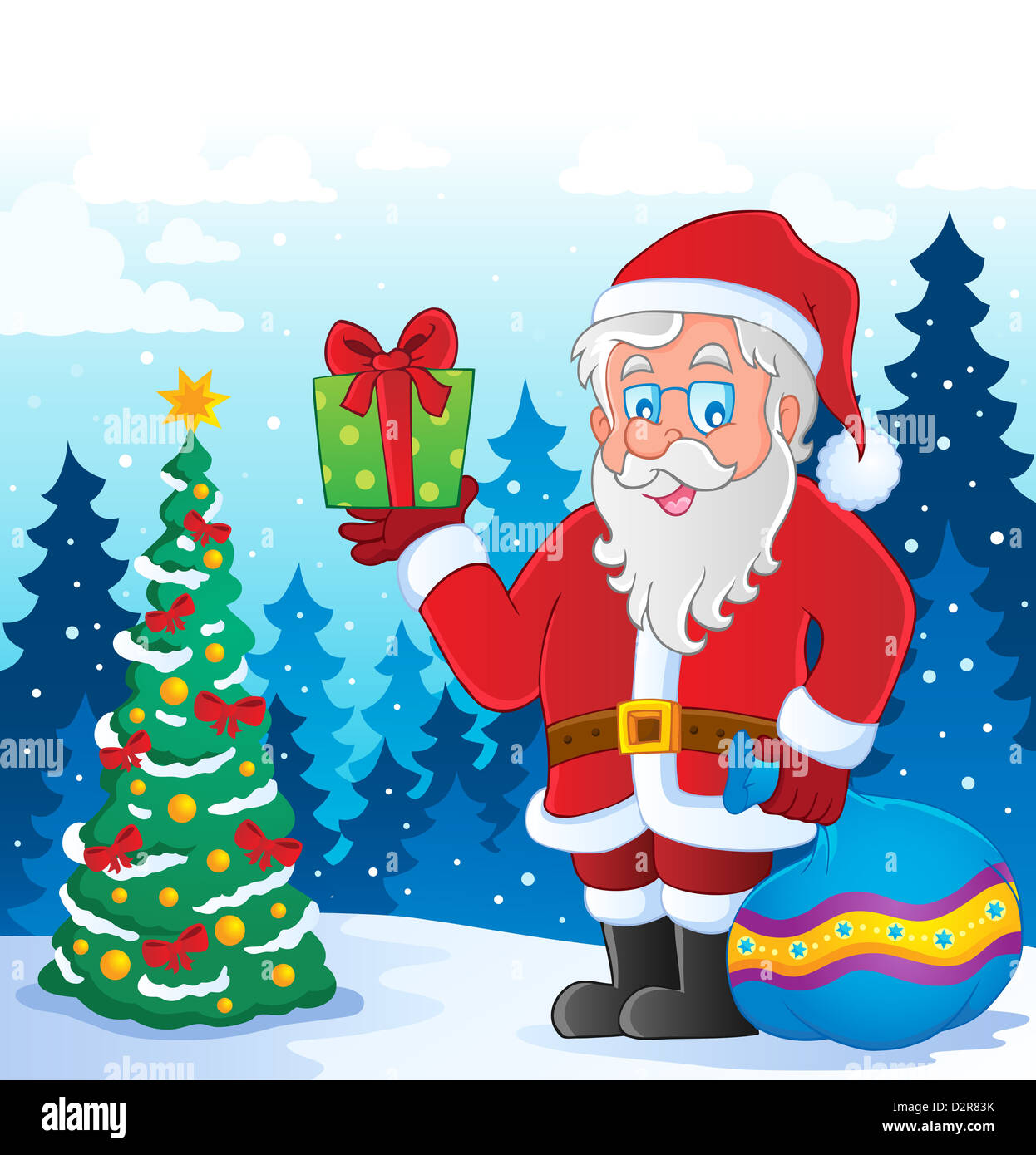 Santa Claus thematic image 5 - picture illustration Stock Photo - Alamy