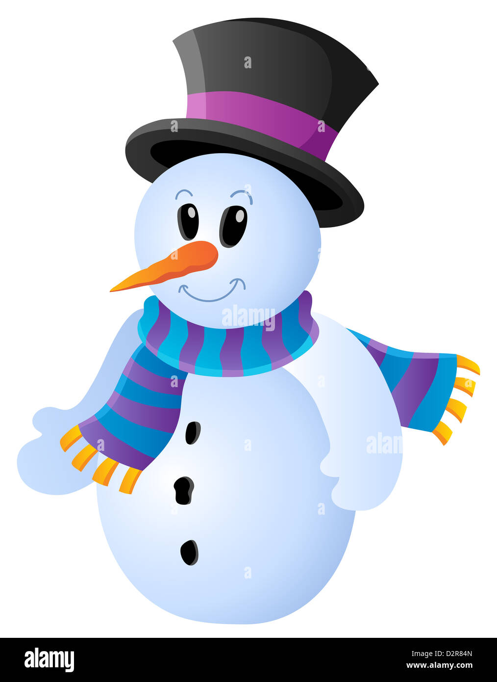 Winter snowman theme image 1 - picture illustration Stock Photo - Alamy