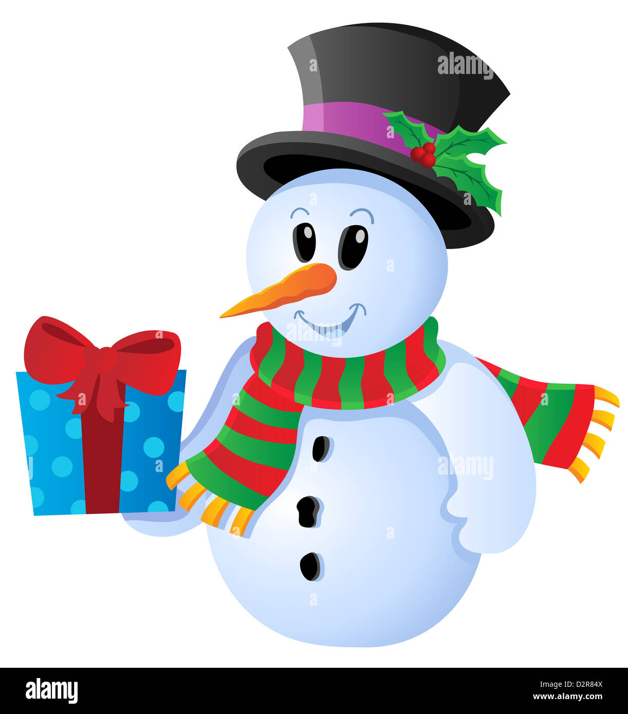 Winter snowman theme image 3 - picture illustration Stock Photo - Alamy