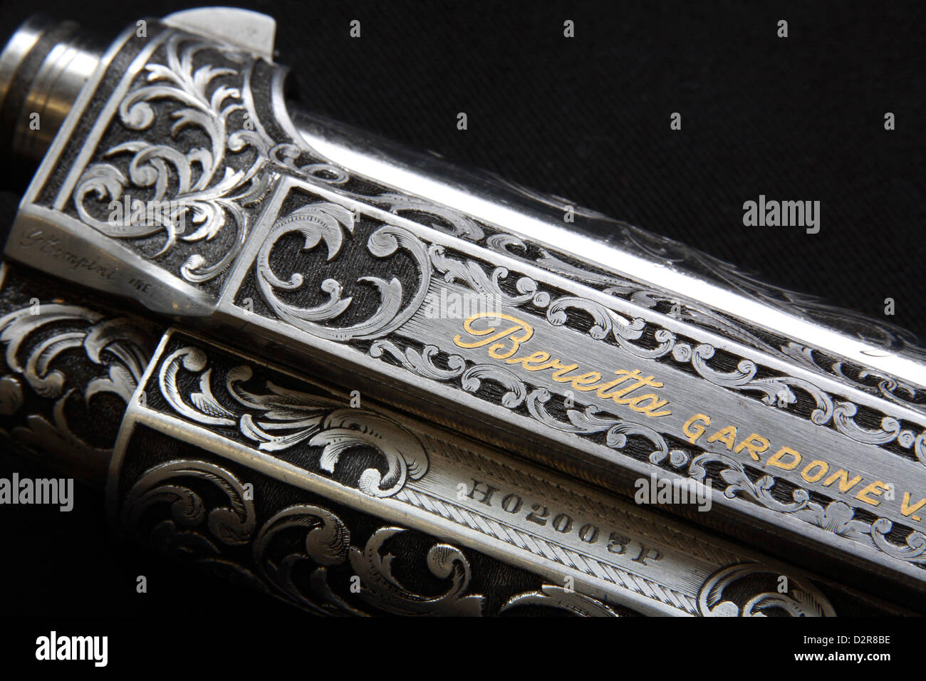 Beretta shotguns, Italian craftsmanship, engravings, gun, museum Stock ...