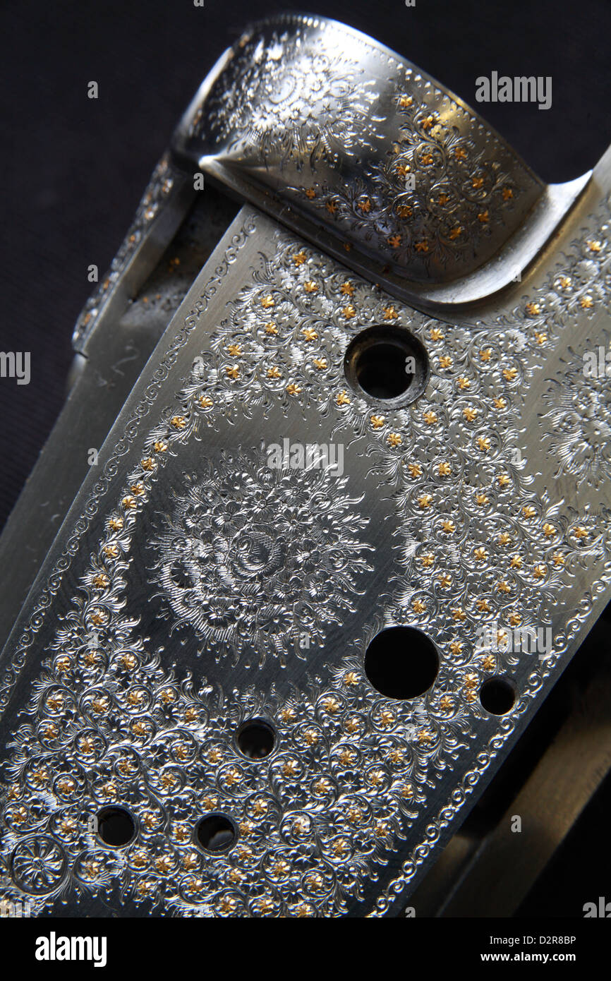 Beretta shotguns, Italian craftsmanship, engravings, gun, museum Stock ...