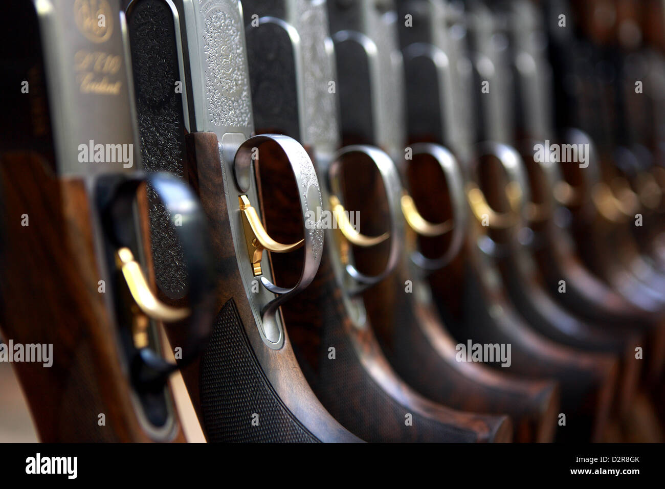 Beretta shotguns, Italian craftsmanship, engravings, gun, museum Stock ...