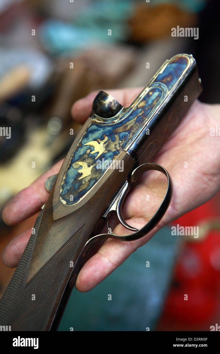 Beretta shotguns, Italian craftsmanship, engravings, gun, museum Stock ...