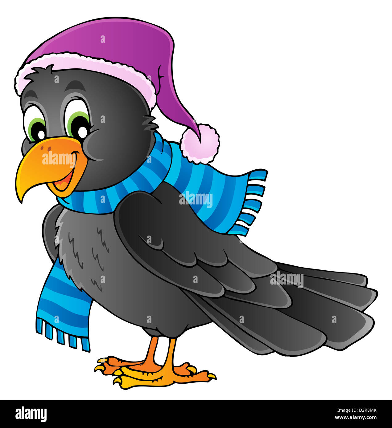 Cartoon raven theme image 1 - picture illustration Stock Photo - Alamy