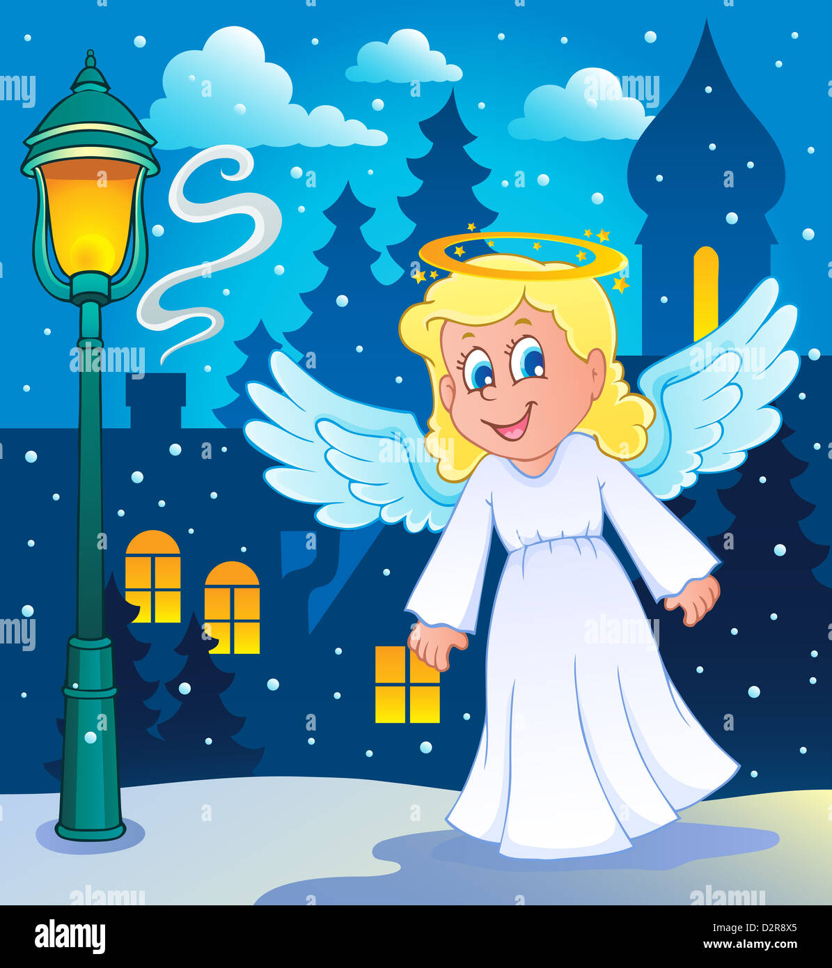 Image with angel 2 - picture illustration Stock Photo - Alamy