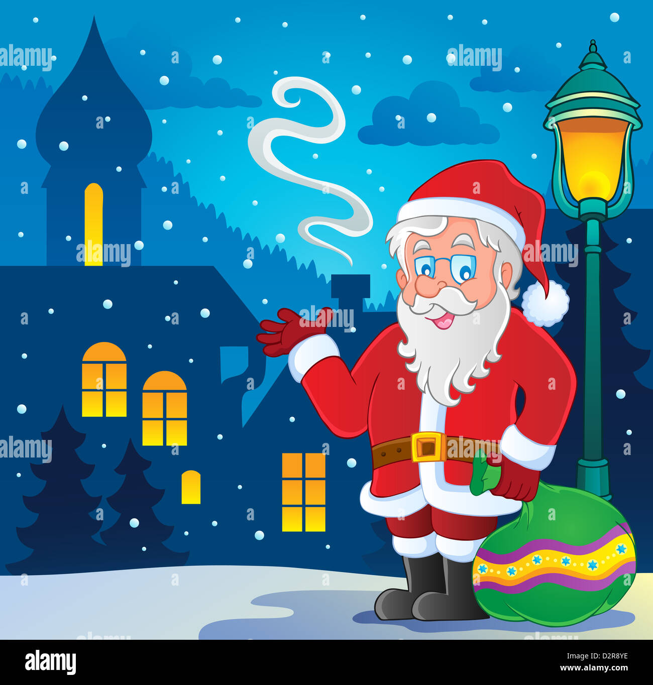 Santa Claus thematic image 7 - picture illustration Stock Photo - Alamy