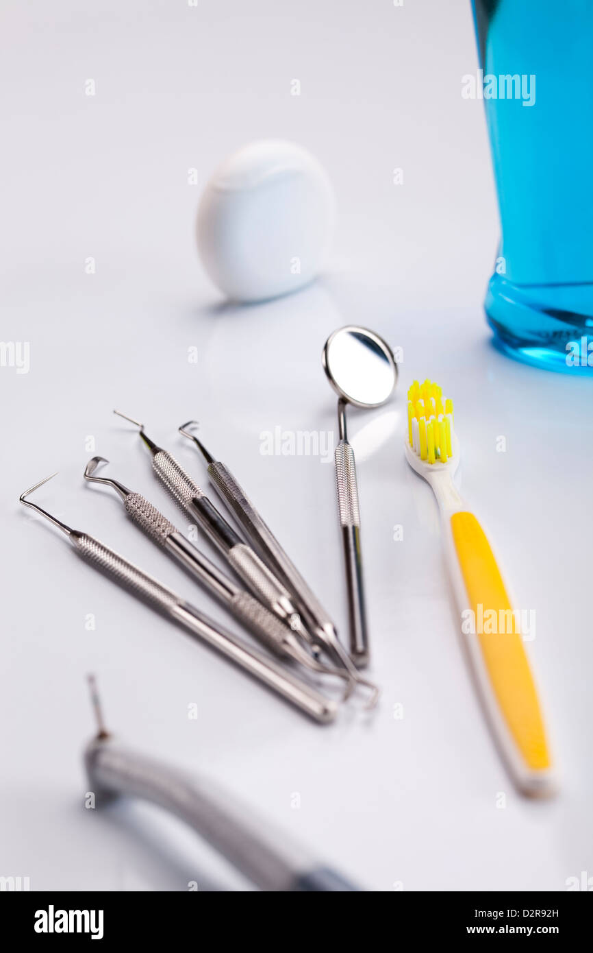 Close-up Dental Instruments Stock Photo - Alamy