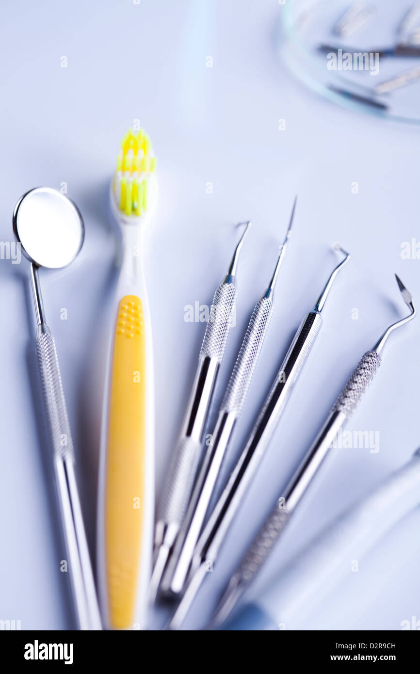 Close-up Dental Instruments Stock Photo - Alamy