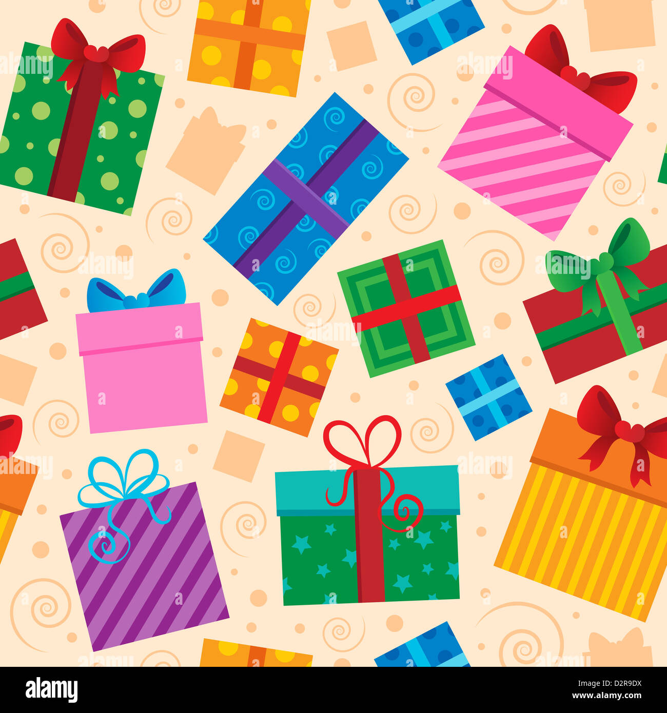 Seamless background gift theme 1 - picture illustration Stock Photo - Alamy