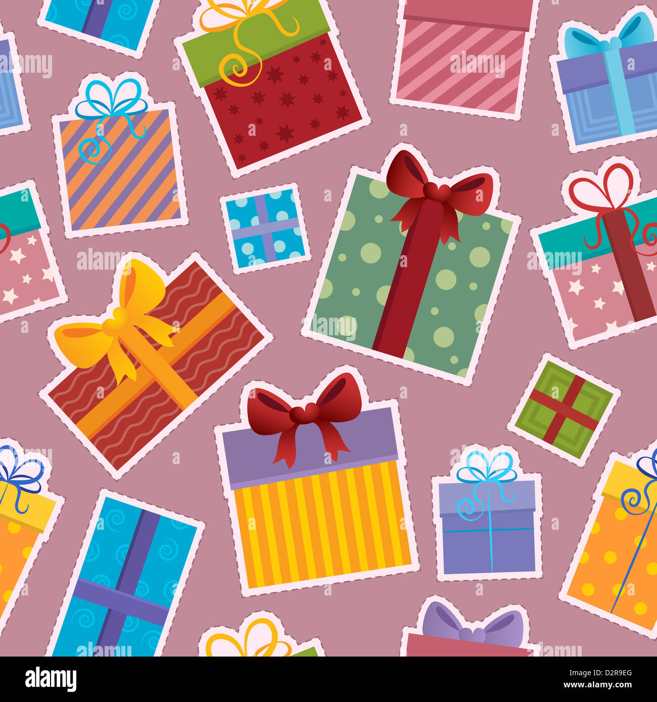 Seamless background gift theme 4 - picture illustration Stock Photo - Alamy
