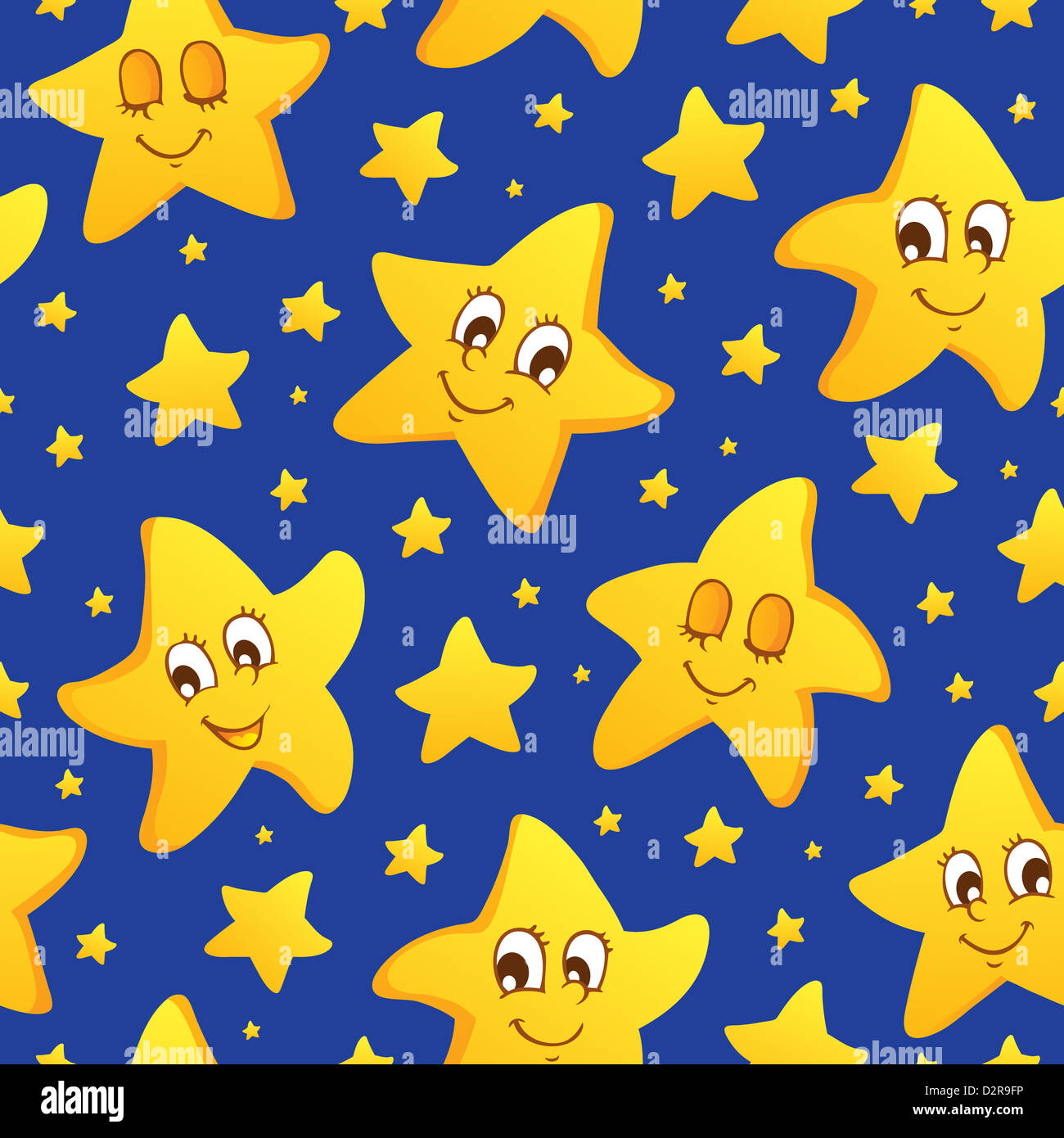 Seamless background with stars 2 - picture illustration Stock Photo - Alamy