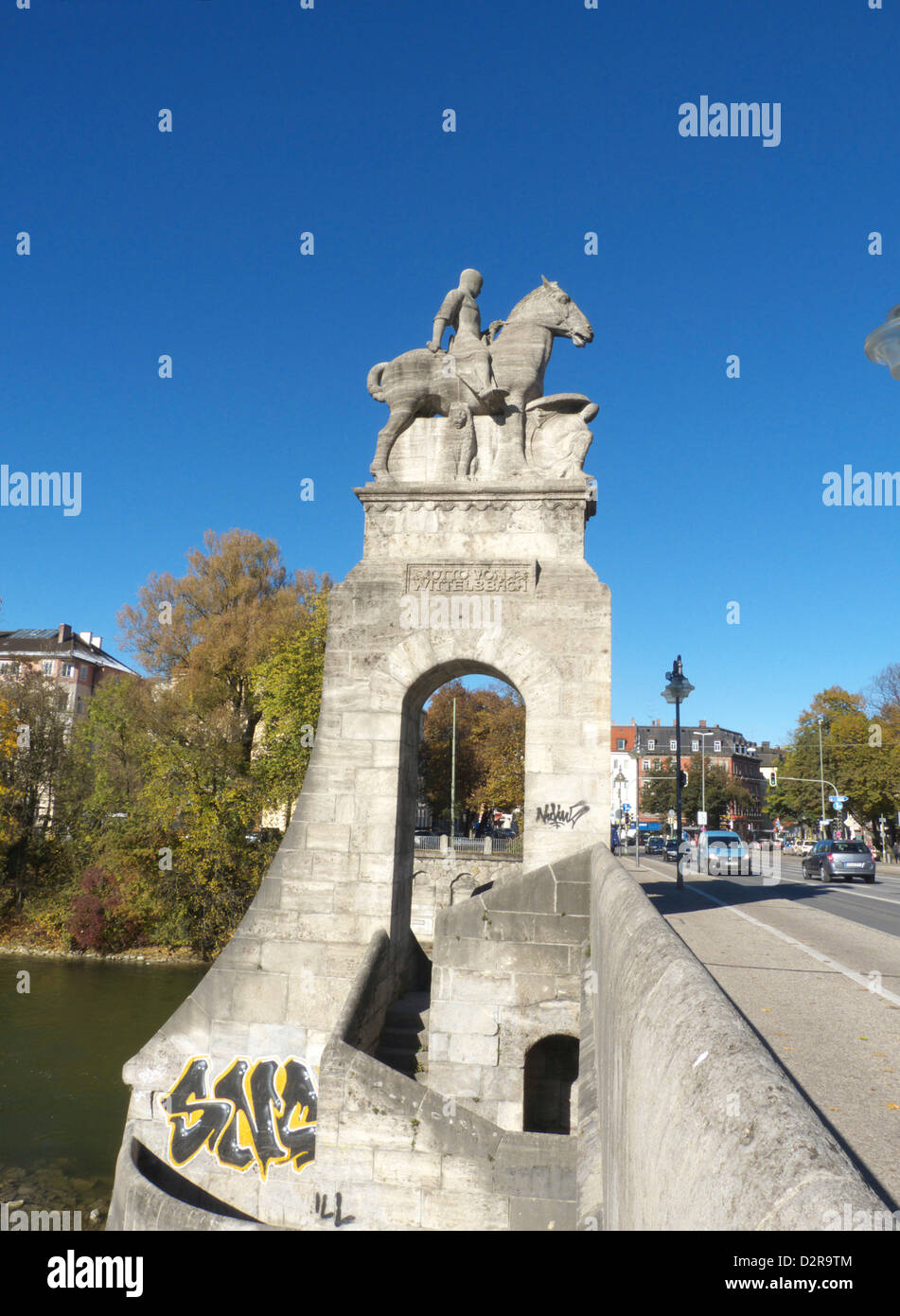 Germany Munich Wittelsbacher bridge Stock Photo - Alamy