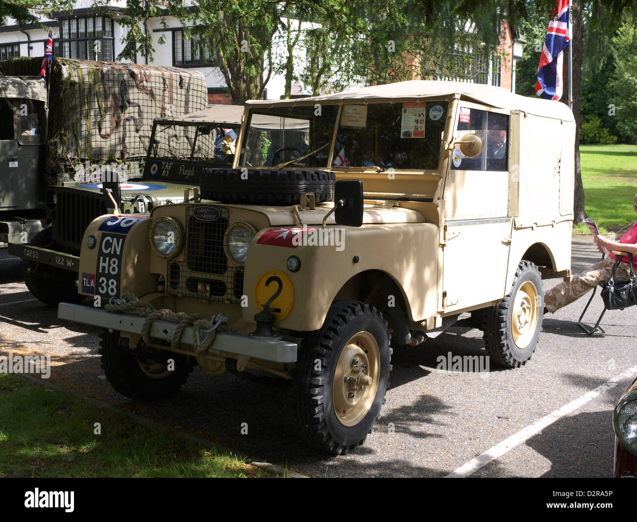 Vintage World War 2 LandRover in desert colours at Woodhall Spa's 1940 ...