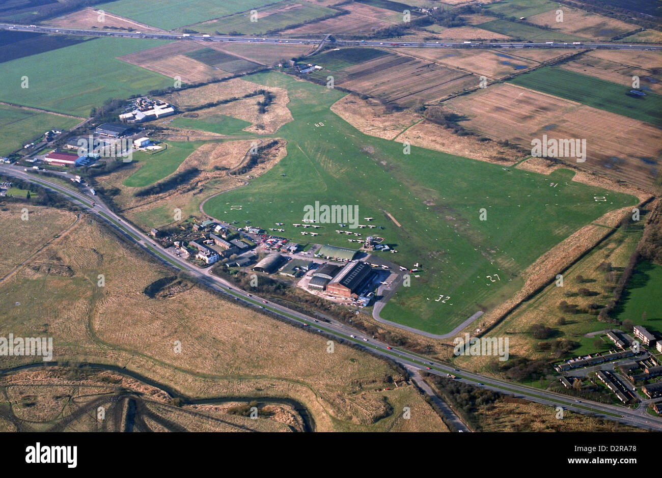 aerial view of City Airport & Heliport (Barton airfield) near ...