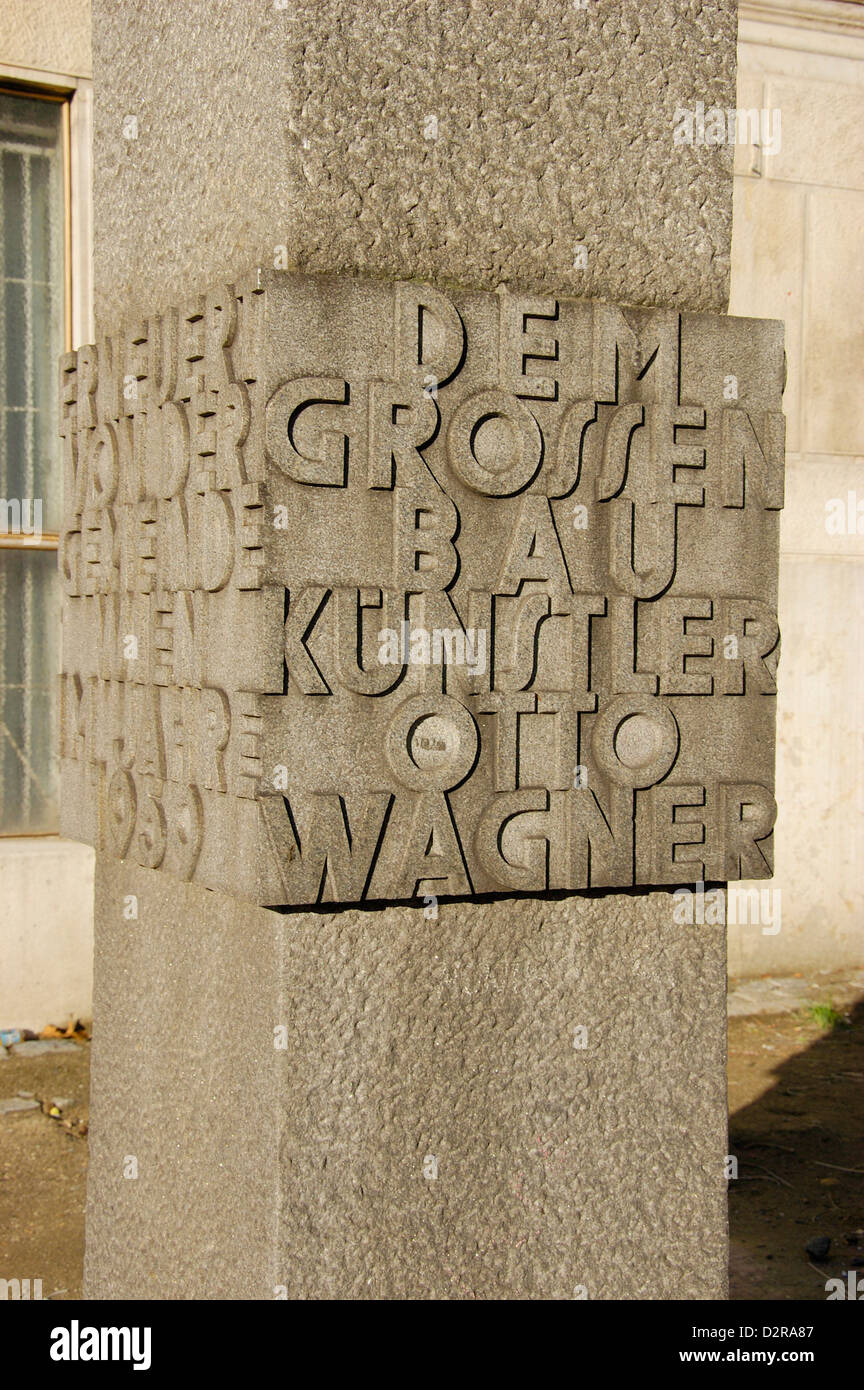 Otto Wagner Memorial Stock Photo - Alamy