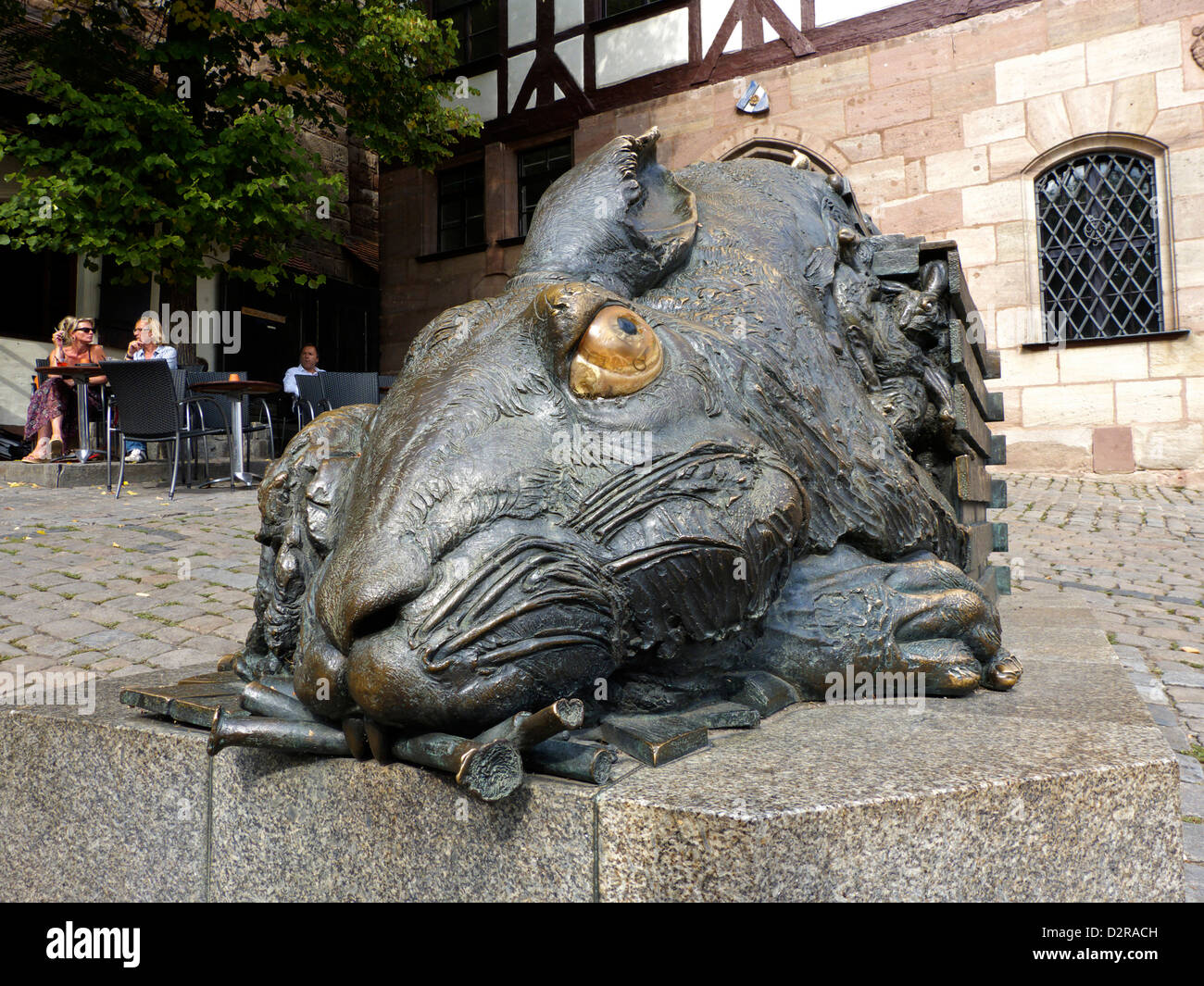 Germany Nuremberg City symbol Rabbit by sculpturist Juergen Görtz ...