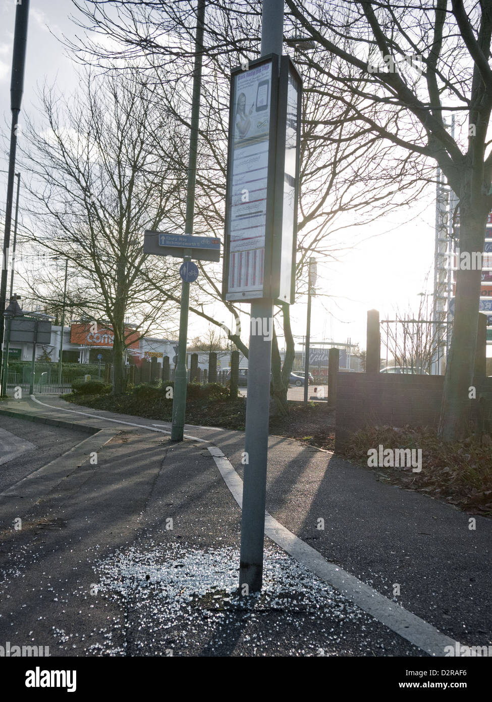 Smashed Bus Stop High Resolution Stock Photography and Images - Alamy