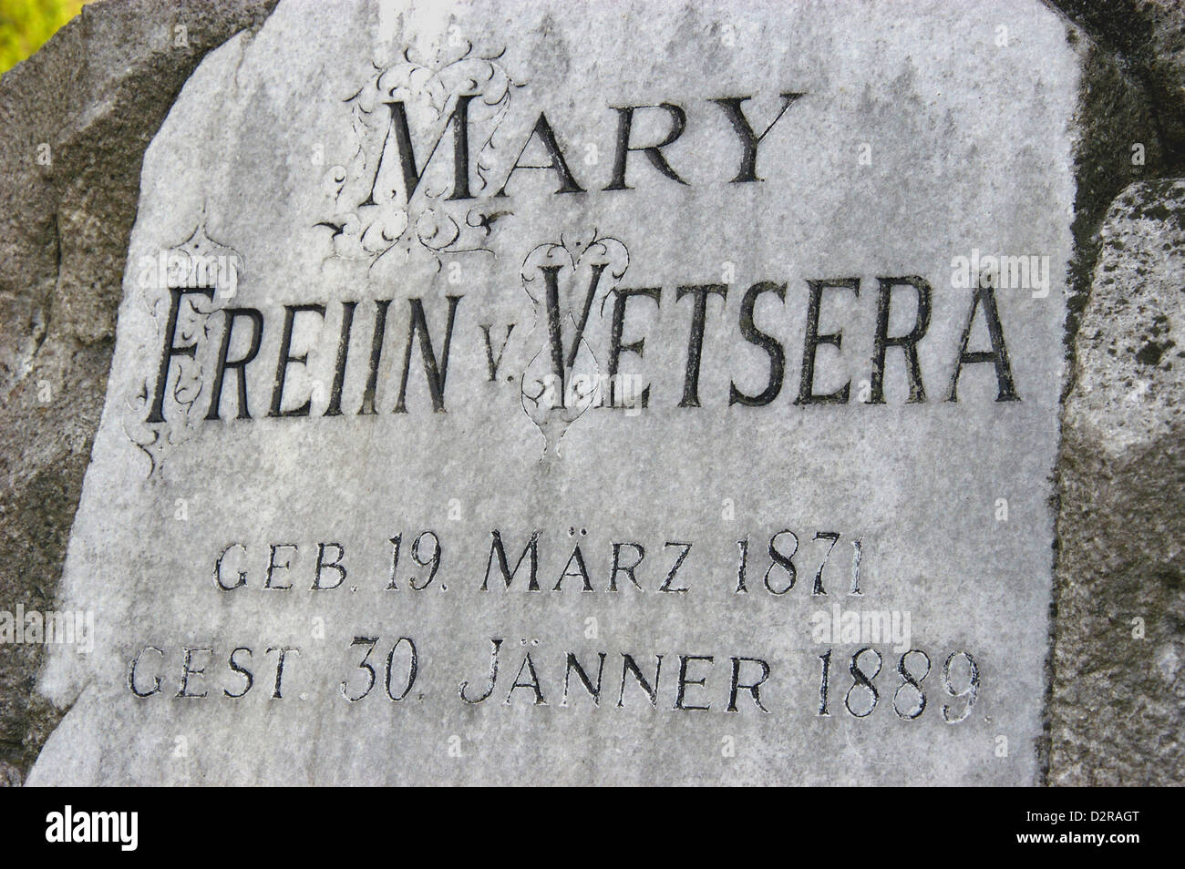 Mary Vetsera grave at the cemetery at Heiligenkreuz Stock Photo - Alamy