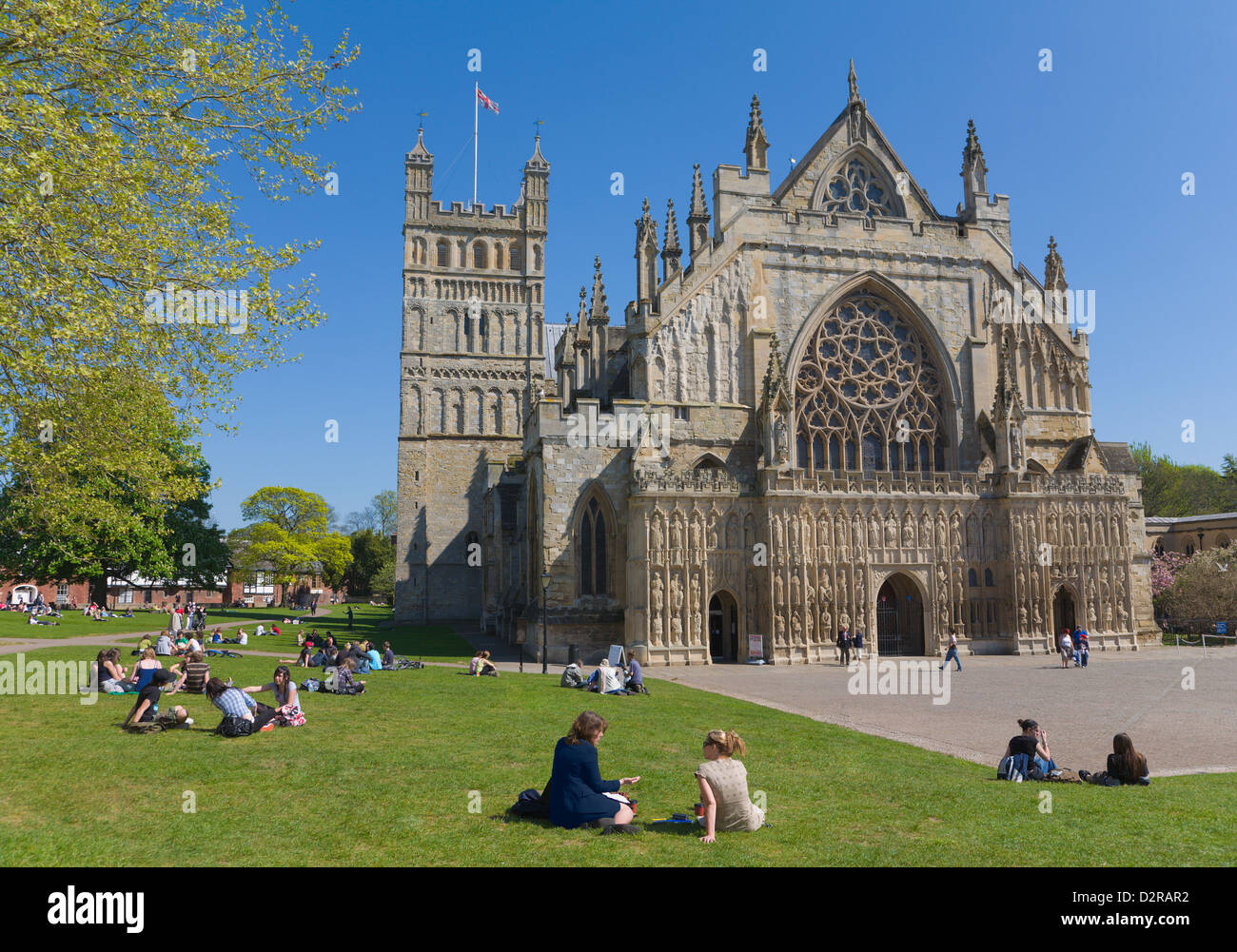 Cathedral Exeter Devon England Stock Photo - Alamy