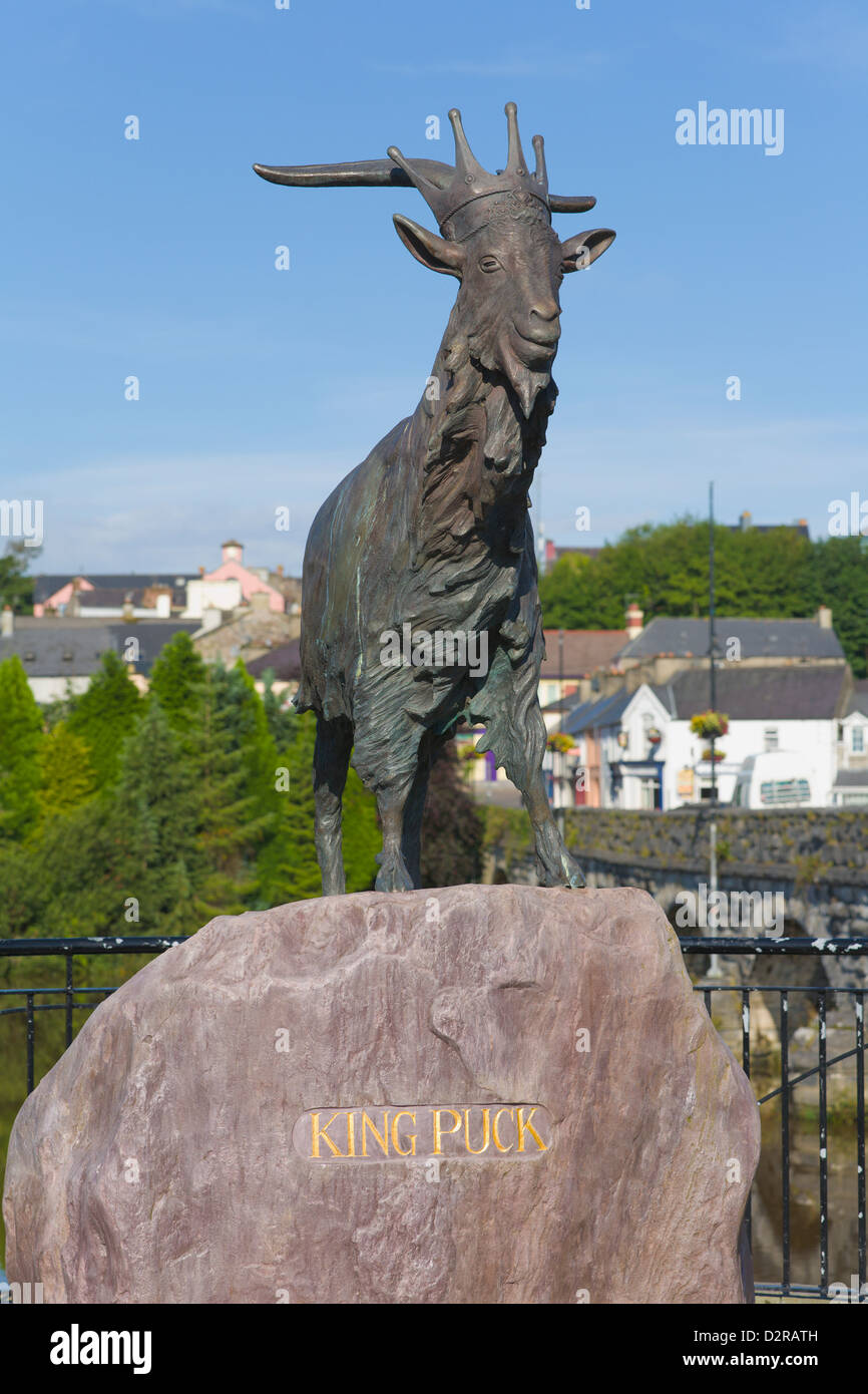 King Puck statue Killorglin County Kerry Ireland Stock Photo - Alamy