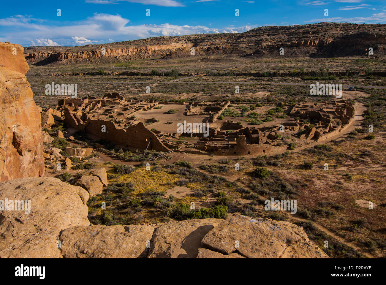 Chaco ruins in the Chaco Culture National Historic Park, New Mexico ...