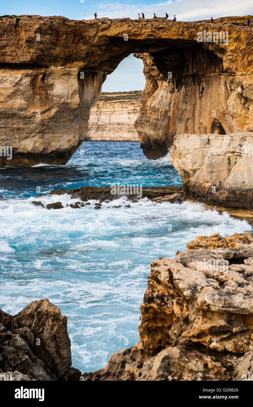 Famous sea arch, the Azure Window, Gozo, Malta, Mediterranean, Europe ...
