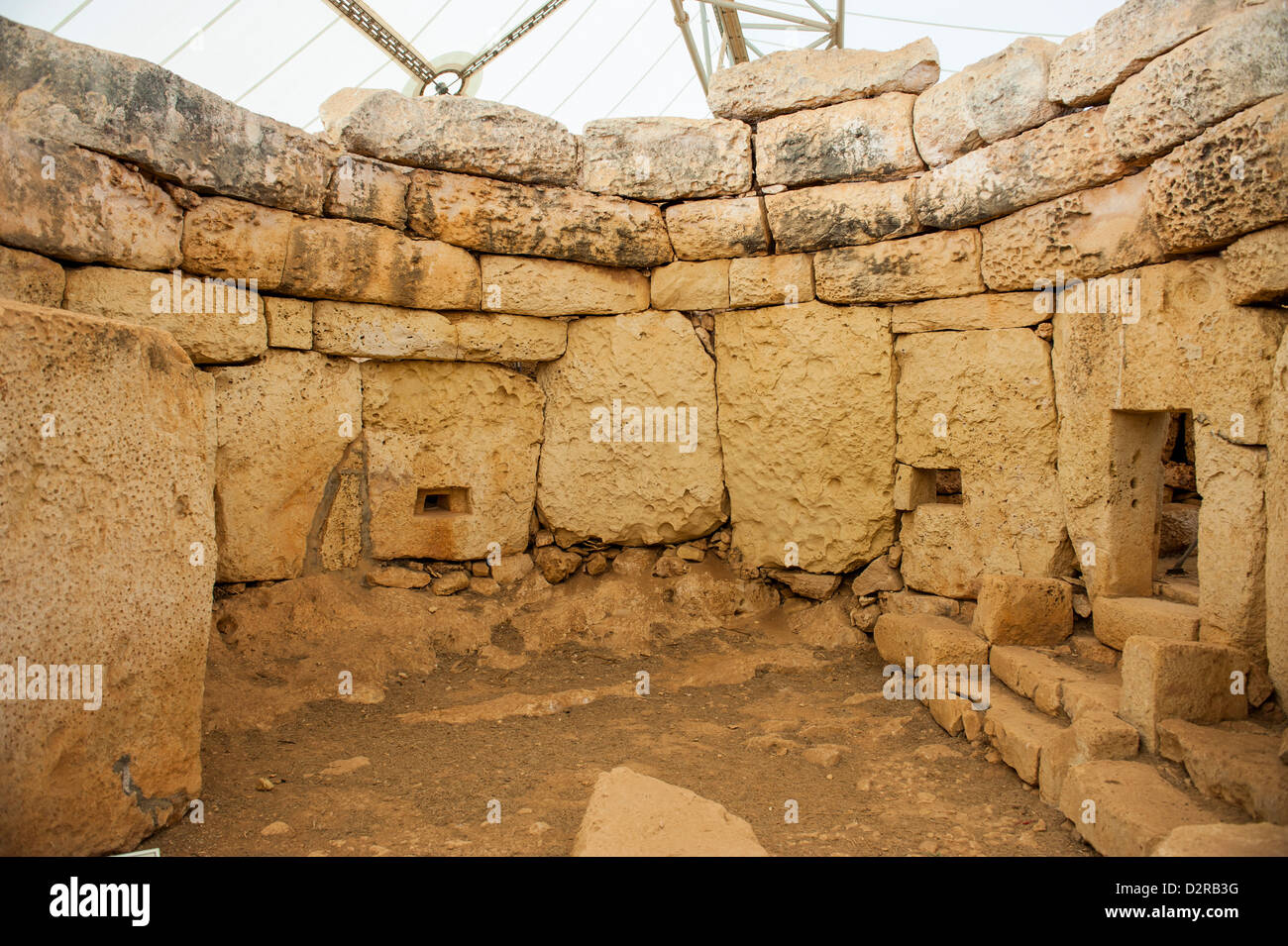 Prehistoric temple of Mnajdra, UNESCO World Heritage Site, Malta ...