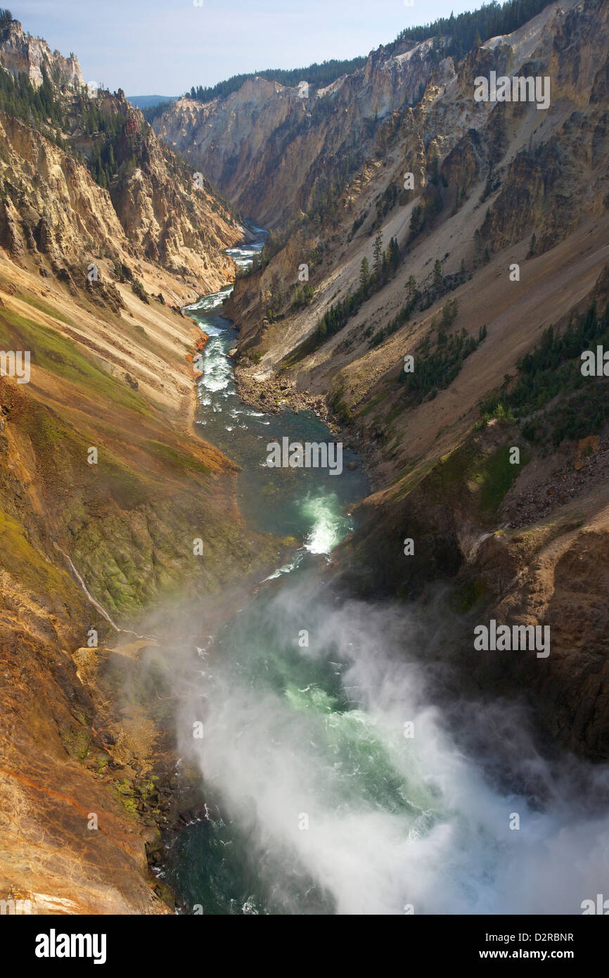 Brink of Lower Falls of Yellowstone River, Grand Canyon of the ...