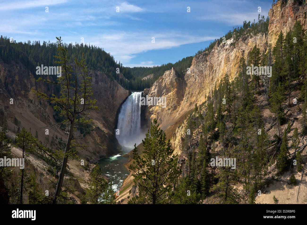 View of Lower Falls from Red Rock Point, Grand Canyon of the ...